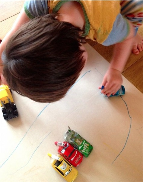 Learning with cars - preschool writing skills! - Toby and Roo